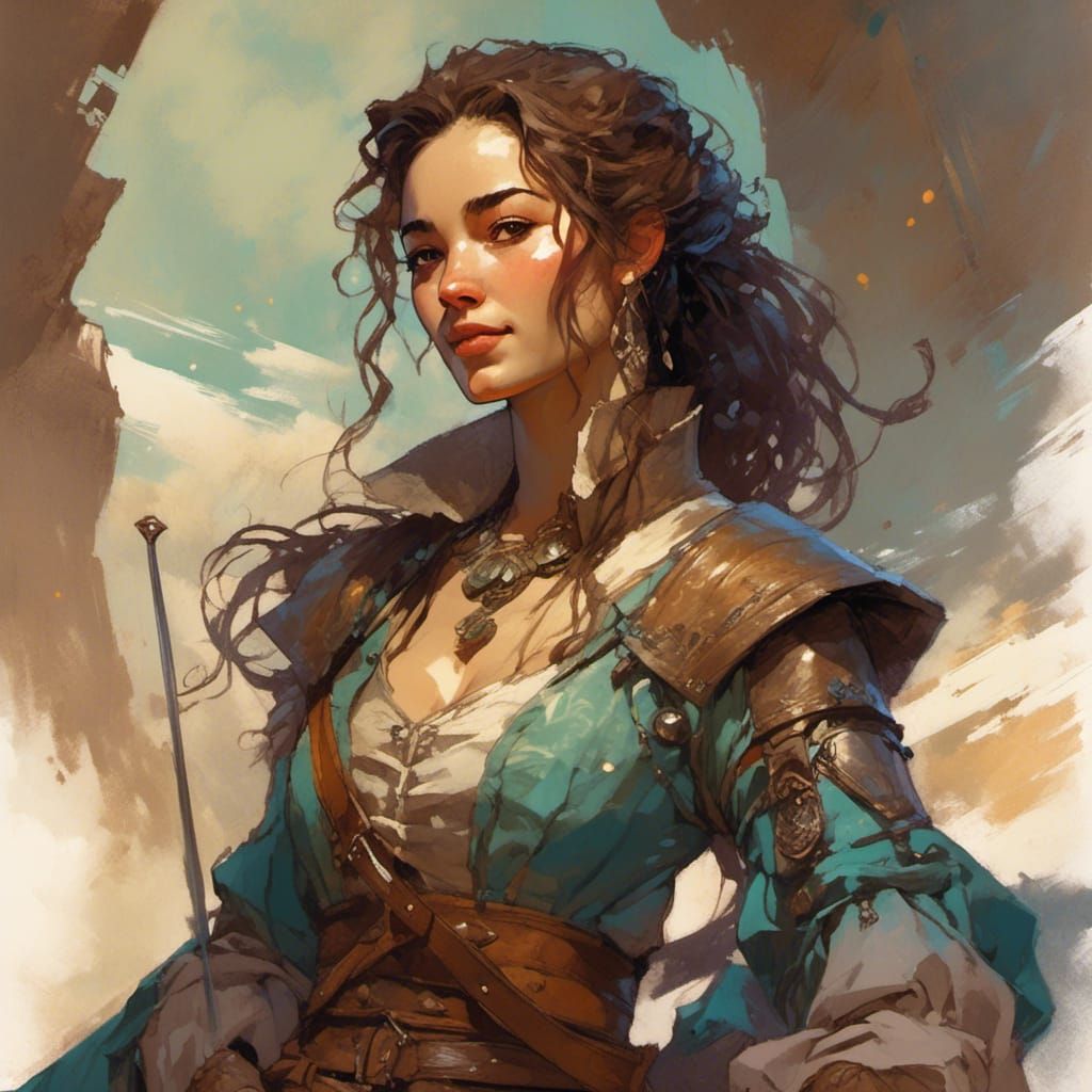 DnD portrait, female Bard - AI Generated Artwork - NightCafe Creator