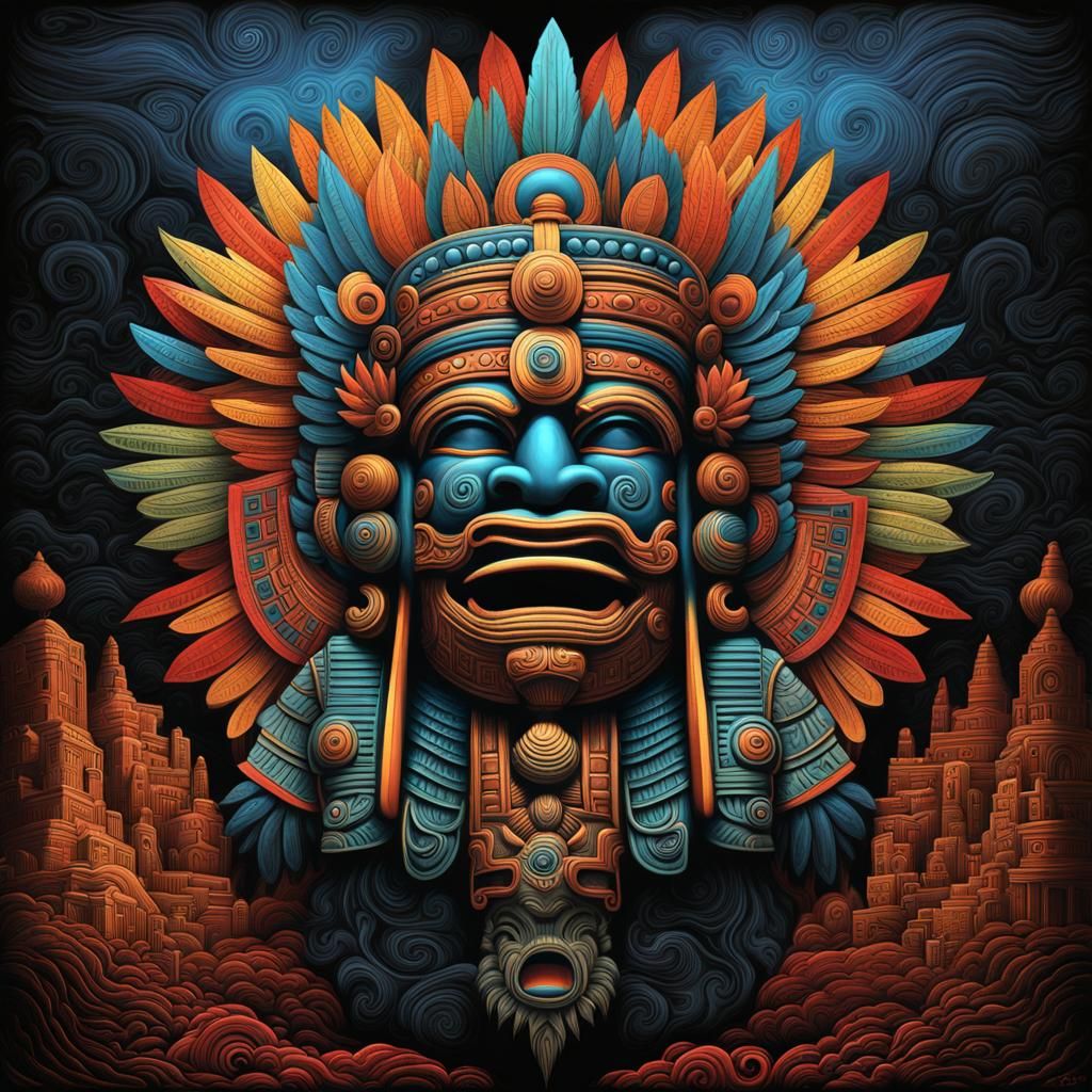 Tlaloc, the Aztec Rain God - AI Generated Artwork - NightCafe Creator
