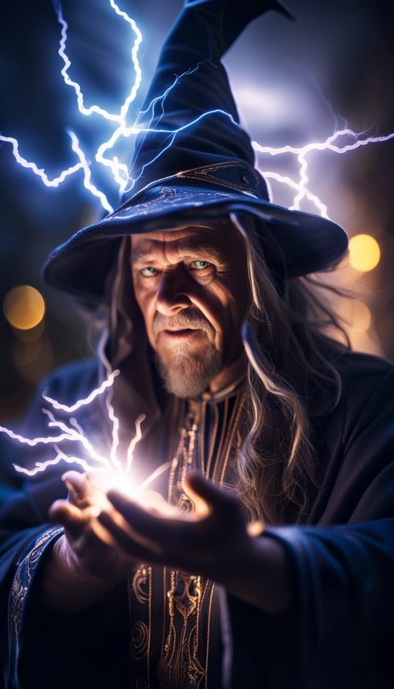 Lightning Wizard - AI Generated Artwork - NightCafe Creator