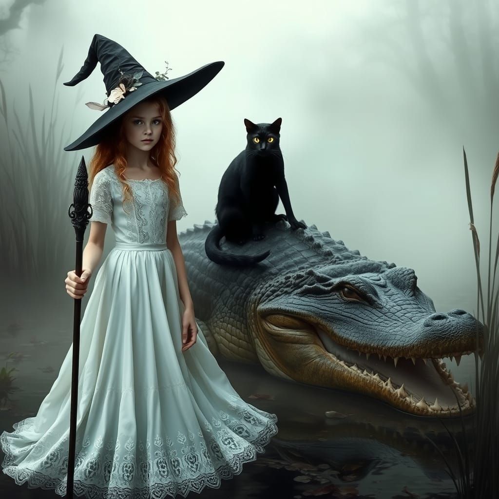 Keeper of the Mystic Swamp - Enchanted Swamp Witch Confronts...