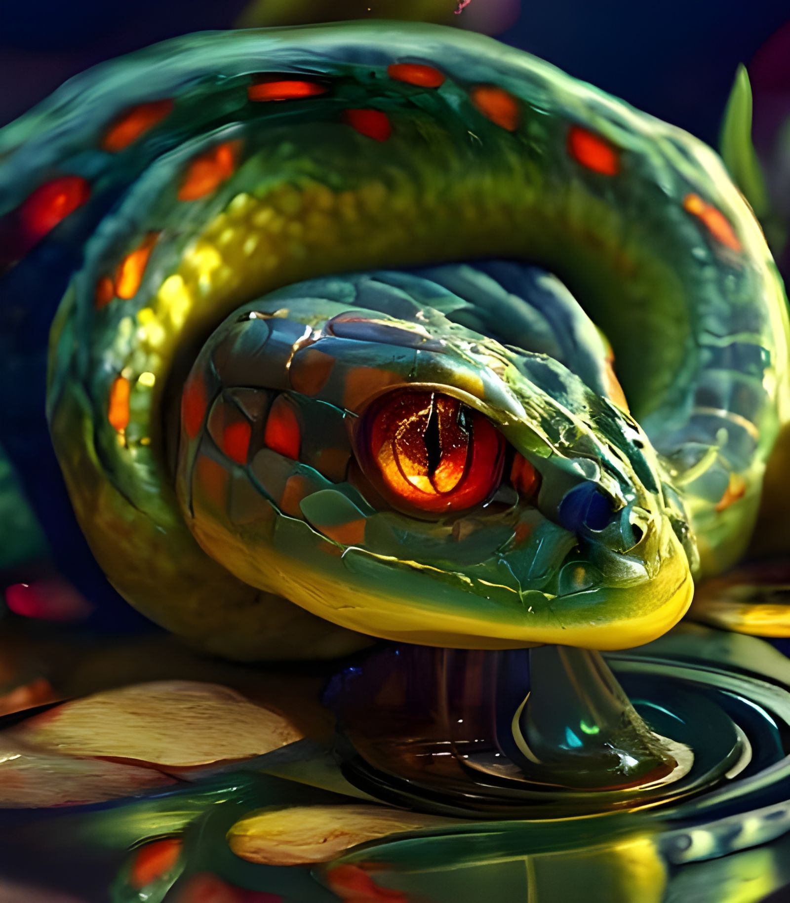 Fantasy snake - AI Generated Artwork - NightCafe Creator