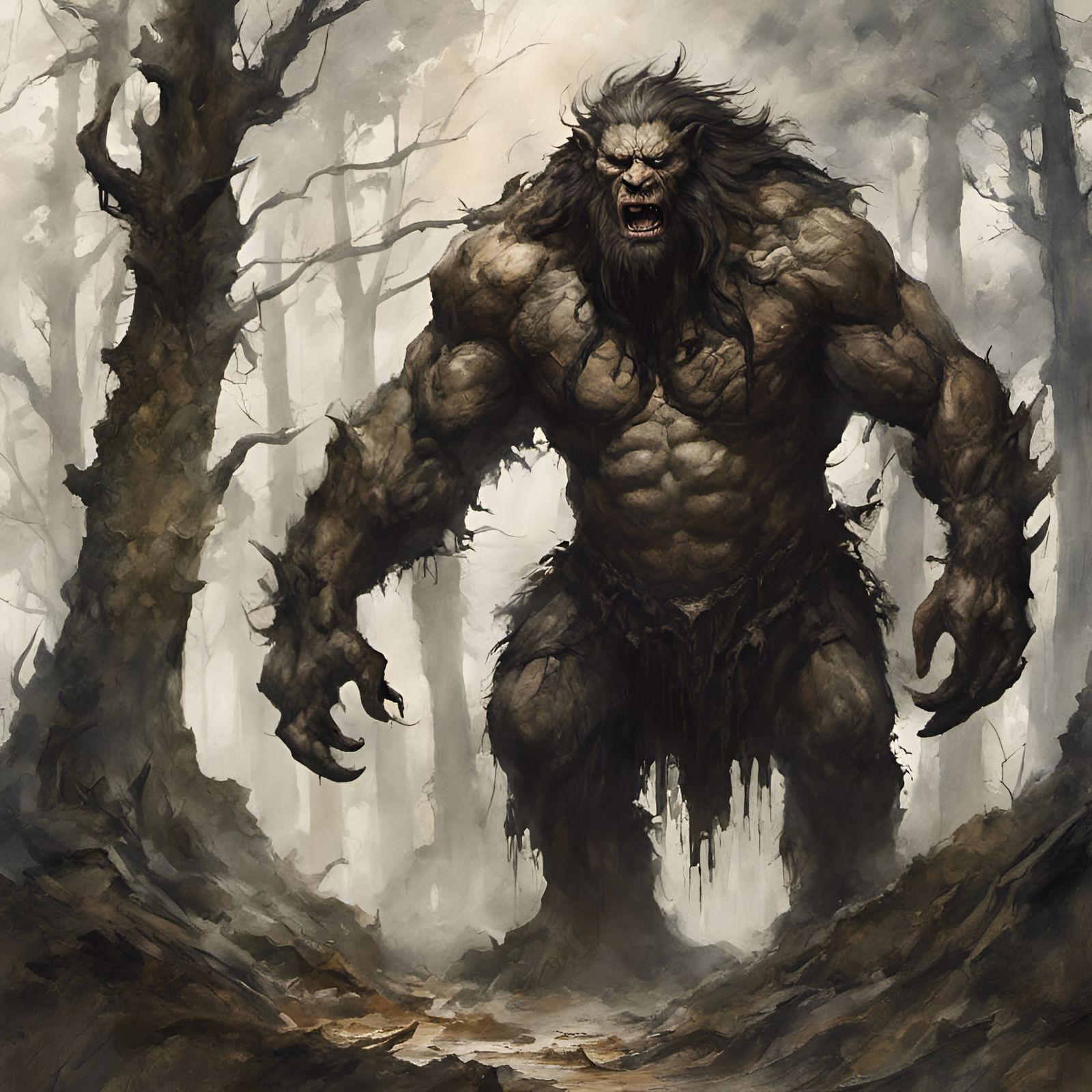 Beware the Forest Troll - AI Generated Artwork - NightCafe Creator