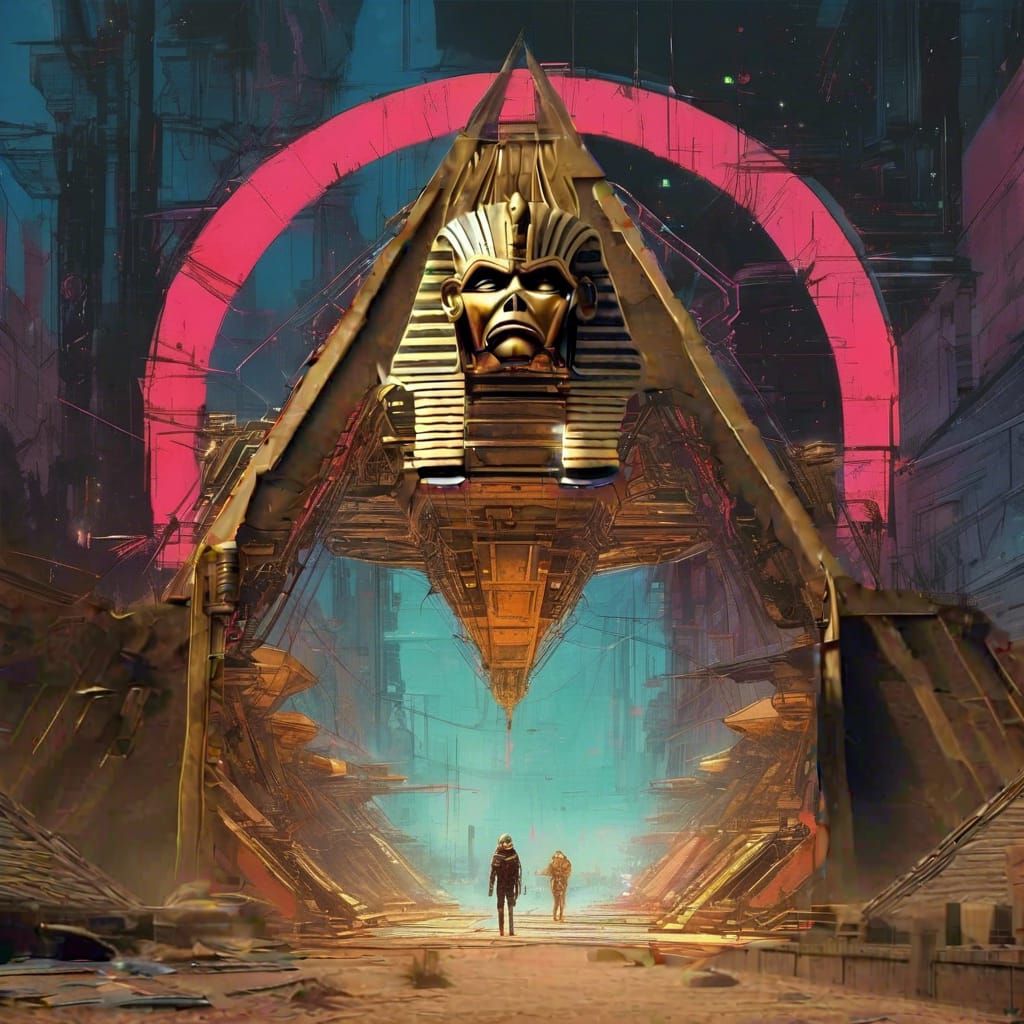 Alien pharaoh arch - AI Generated Artwork - NightCafe Creator