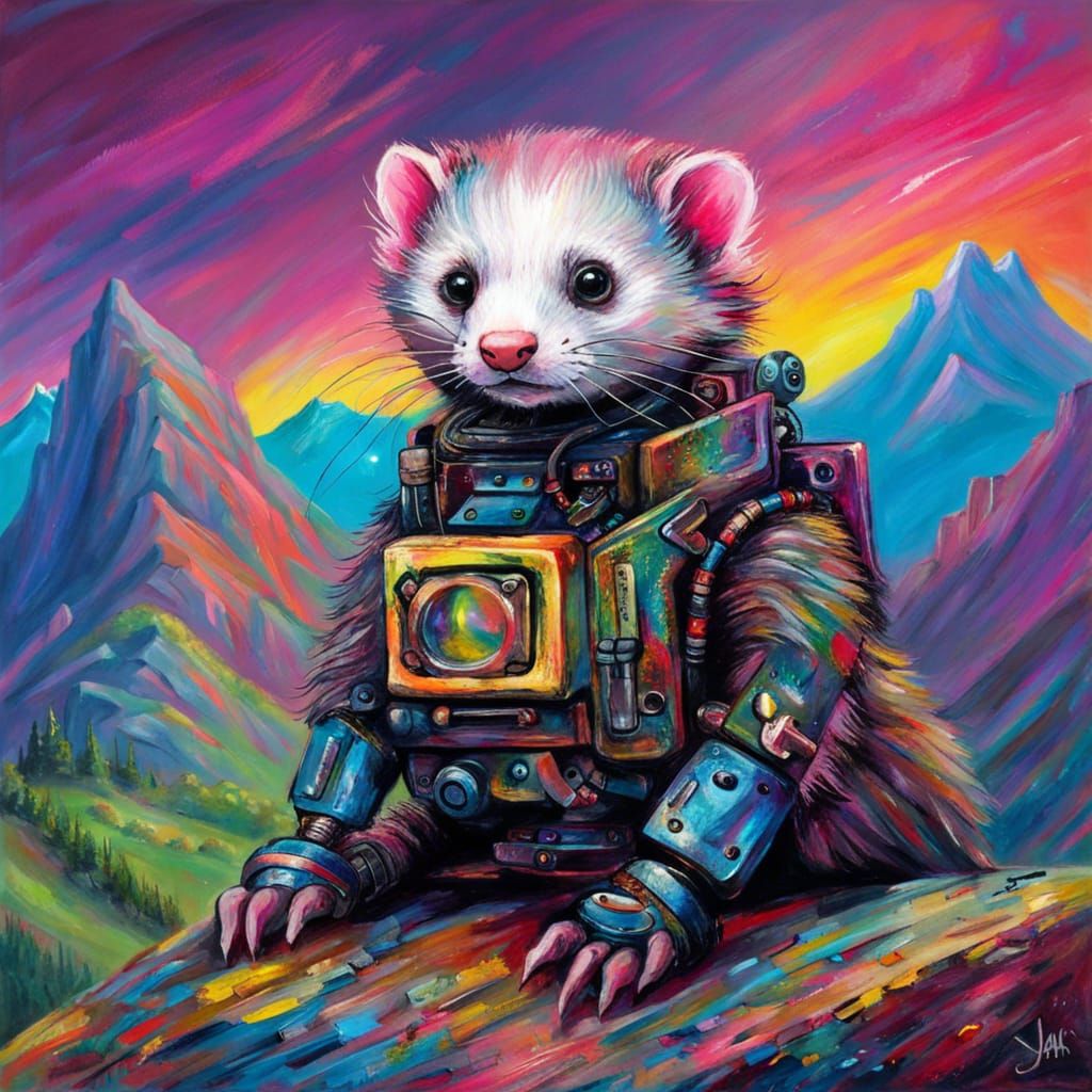 Robo-ferret - AI Generated Artwork - NightCafe Creator