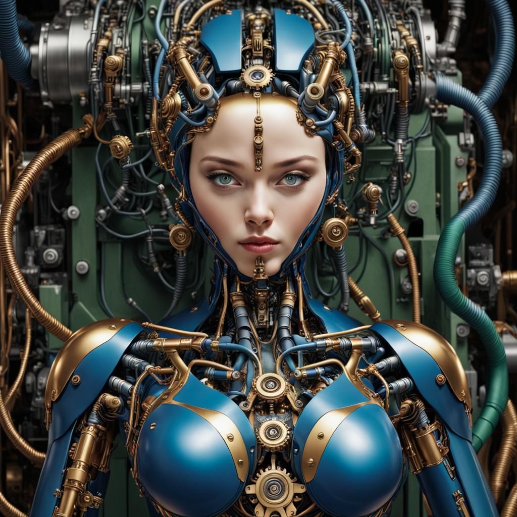 a humanoid robotic woman - AI Generated Artwork - NightCafe Creator
