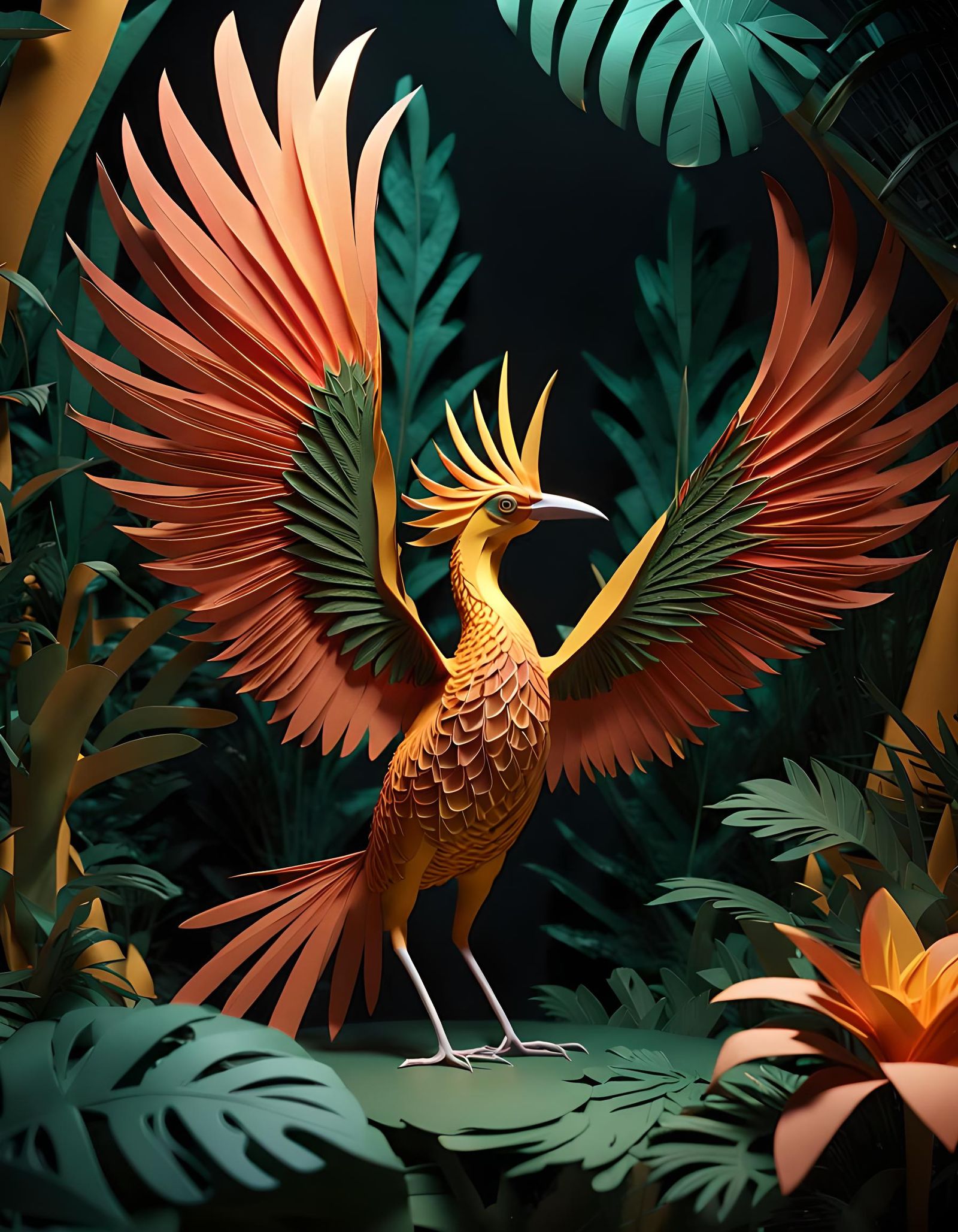 Paper bird - AI Generated Artwork - NightCafe Creator