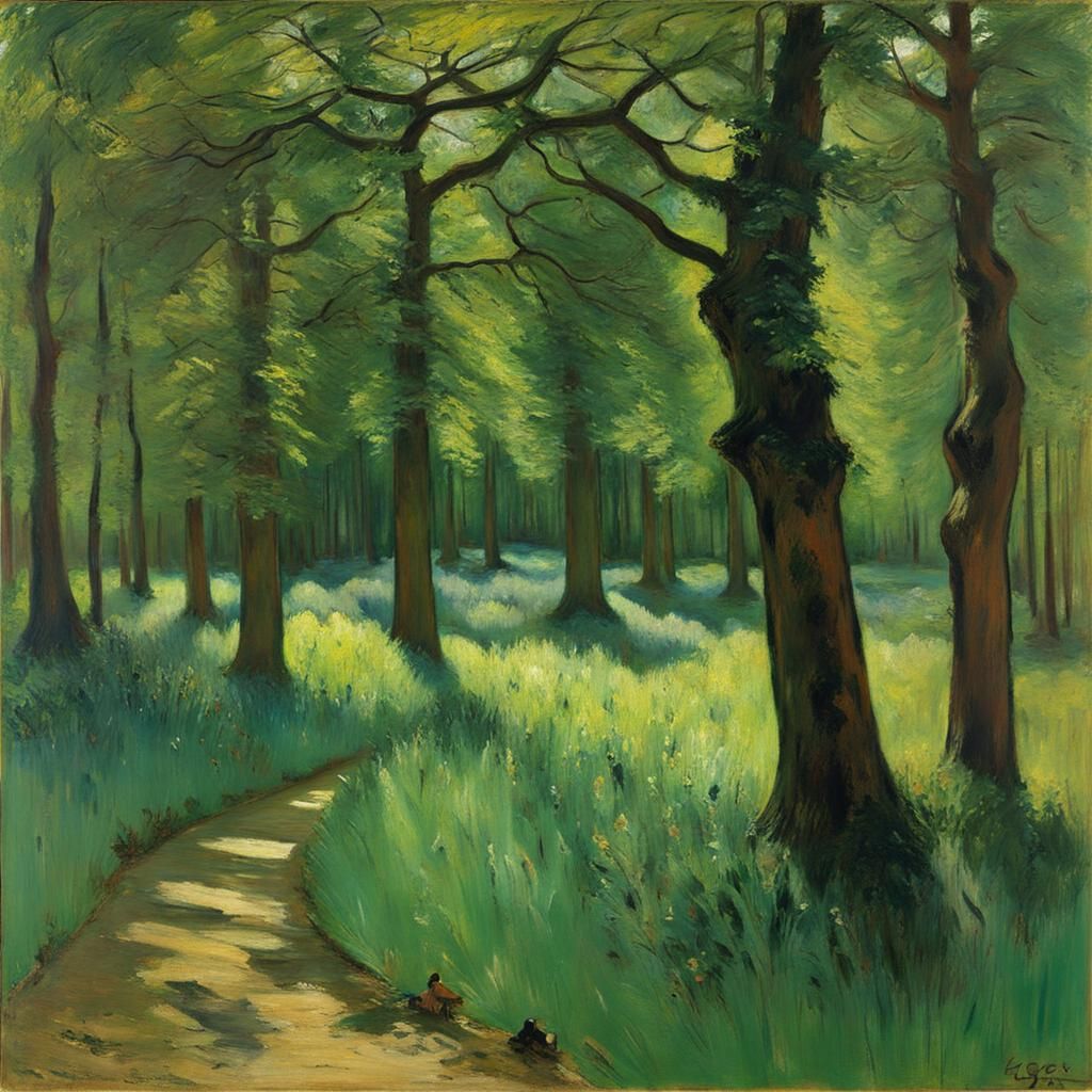 Eldritch forest, impressionism by Edgar Degas - AI Generated Artwork ...
