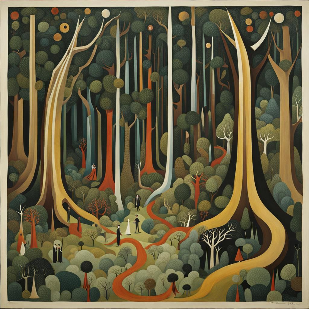 eldritch forest, dadaism by MARCEL JANCO - AI Generated Artwork ...