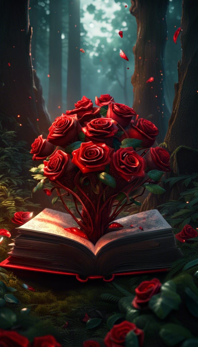 Roses from a fantasy book - AI Generated Artwork - NightCafe Creator