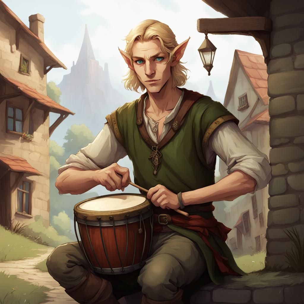 Poor Elven Bard, Attempt 3 - AI Generated Artwork - NightCafe Creator