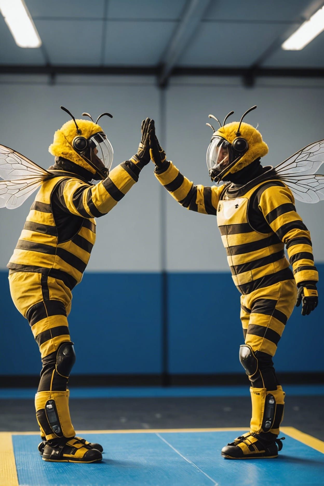 bees high five - AI Generated Artwork - NightCafe Creator
