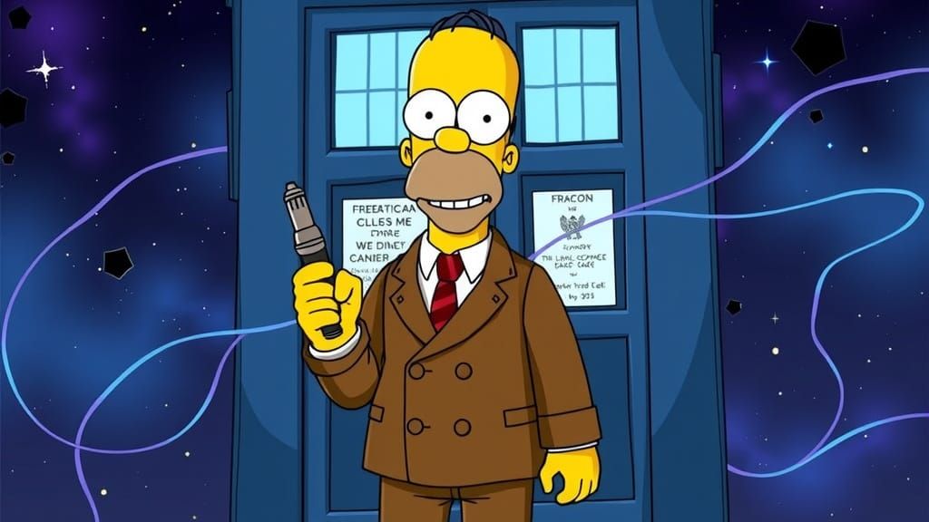 Homer Simpson as Time-Traveling Doctor Who Charact... - AI Art