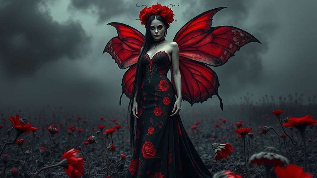 Melantha, the evil flower queen - Dark Fantasy Portrait of ...