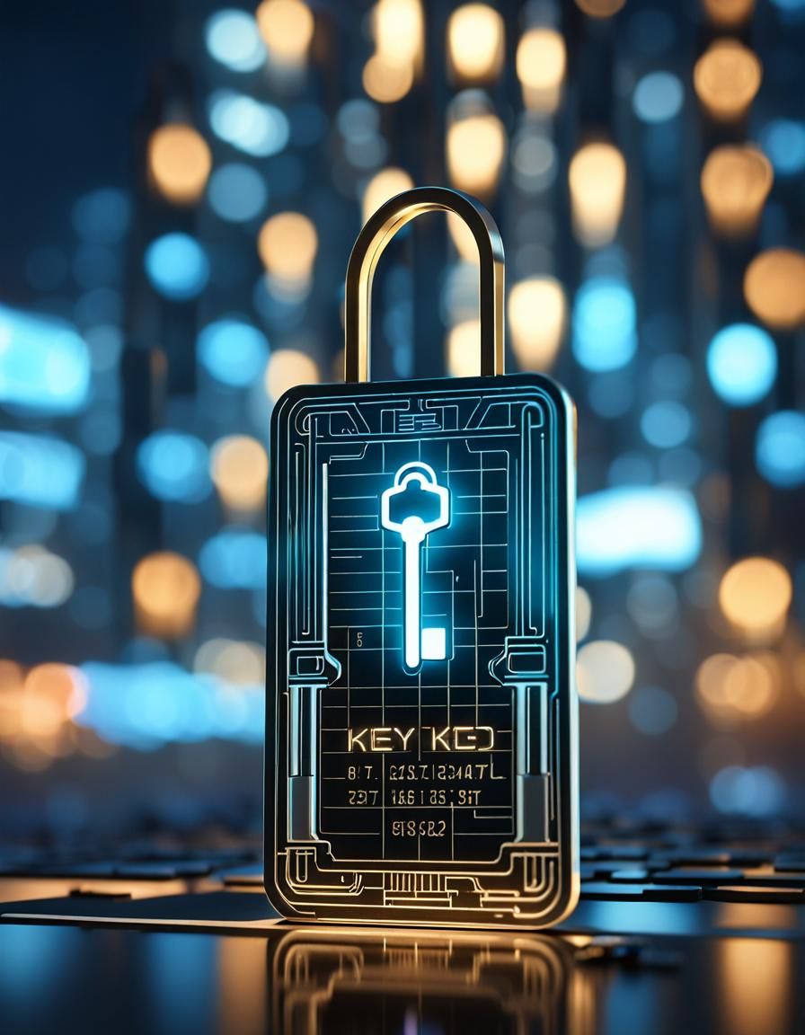 Futuristic padlock - AI Generated Artwork - NightCafe Creator