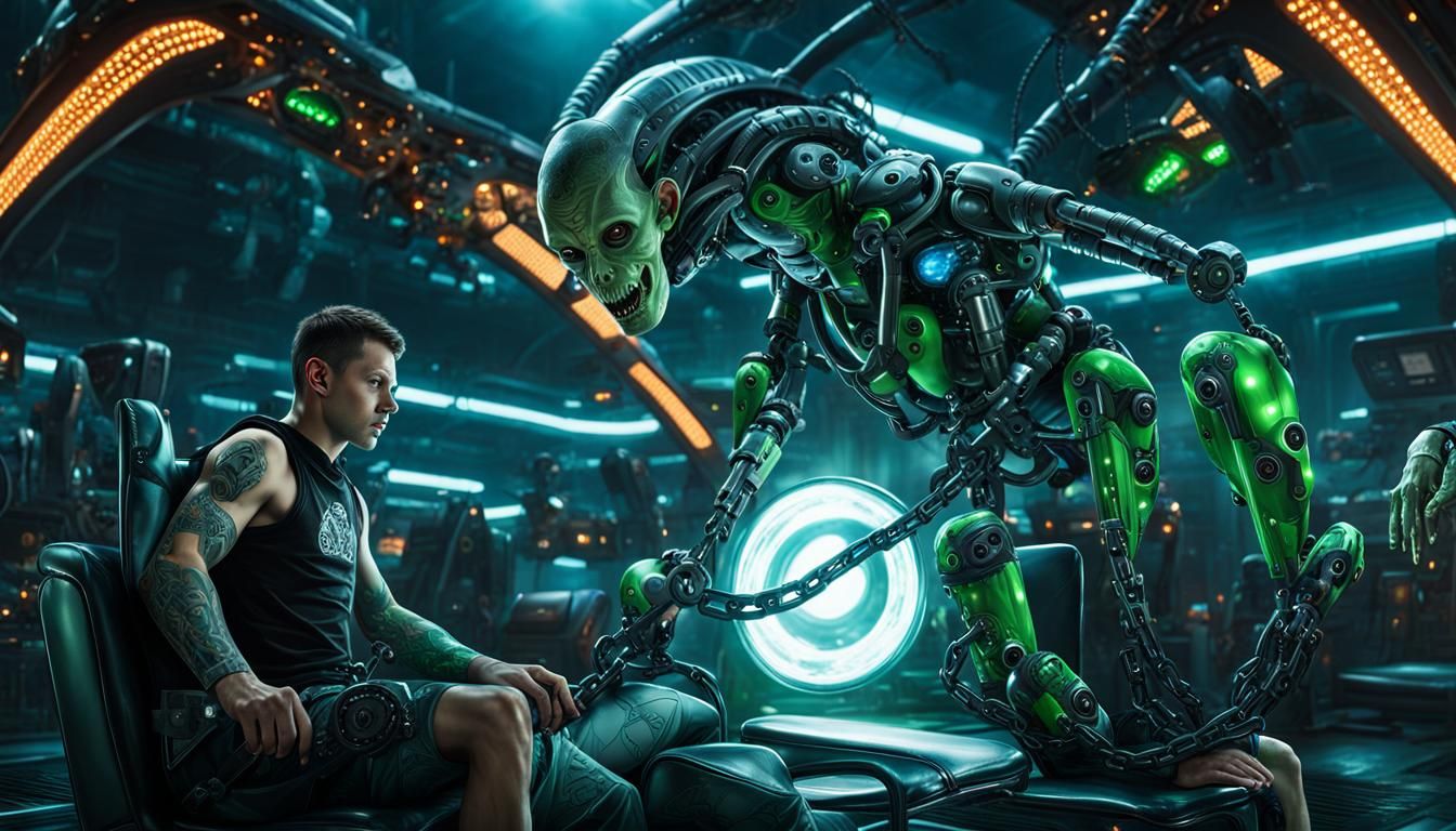 Alien experiment - AI Generated Artwork - NightCafe Creator