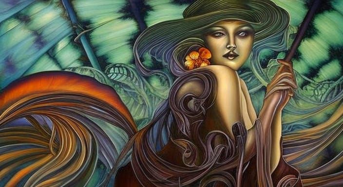 "Ain't Misbehavin'" moody atmospheric expressionist masterpiece by Amanda Sage Alphonse Mucha ...