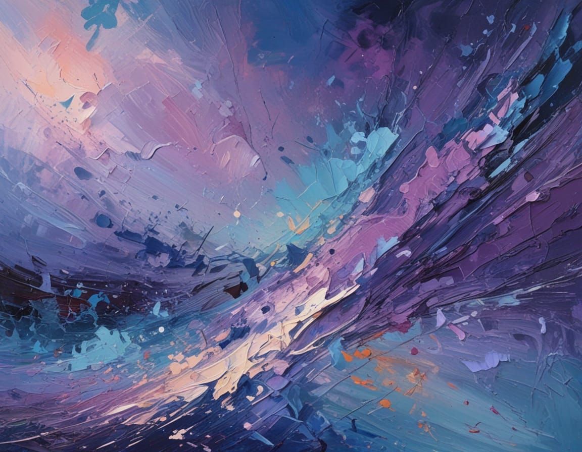 "Abstract" - Vibrant Abstract Expressionism in Thick Impasto...