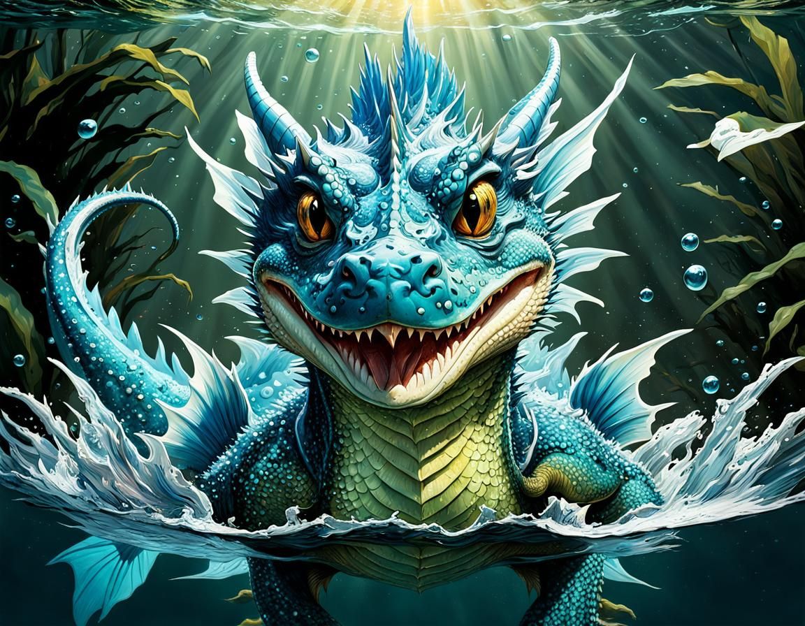 Water Dragon - AI Generated Artwork - NightCafe Creator