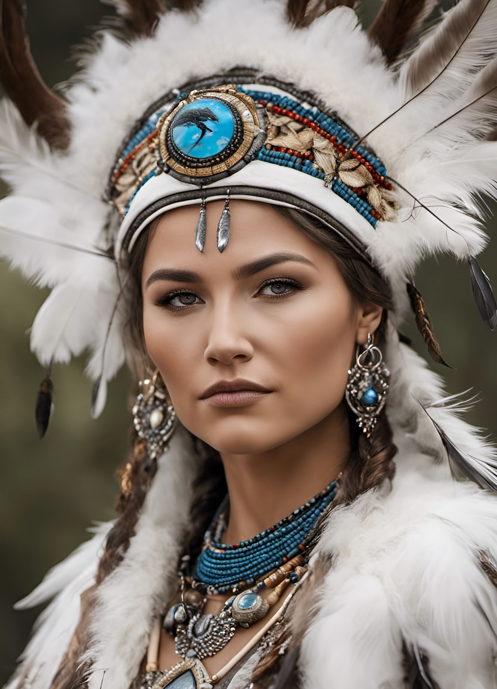 Native American Huntress - AI Generated Artwork - NightCafe Creator