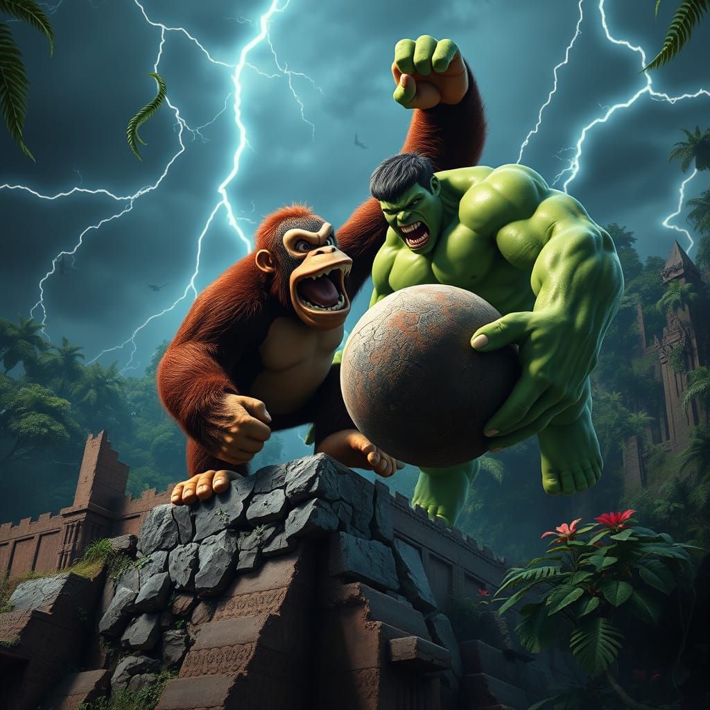 donkey kong vs incredible hulk - donkey kong vs incredibl...