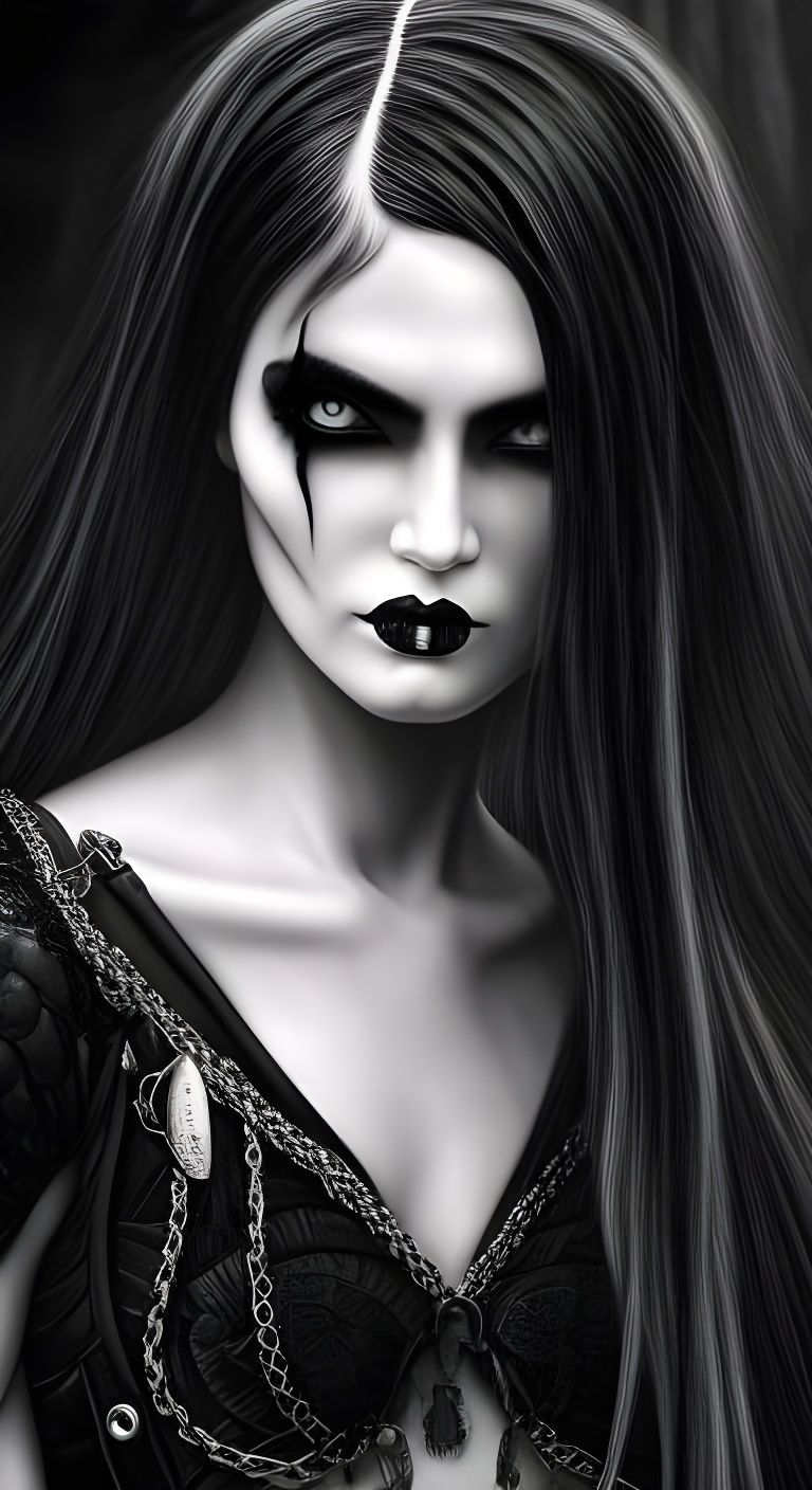 goth girl at a festival - AI Generated Artwork - NightCafe Creator