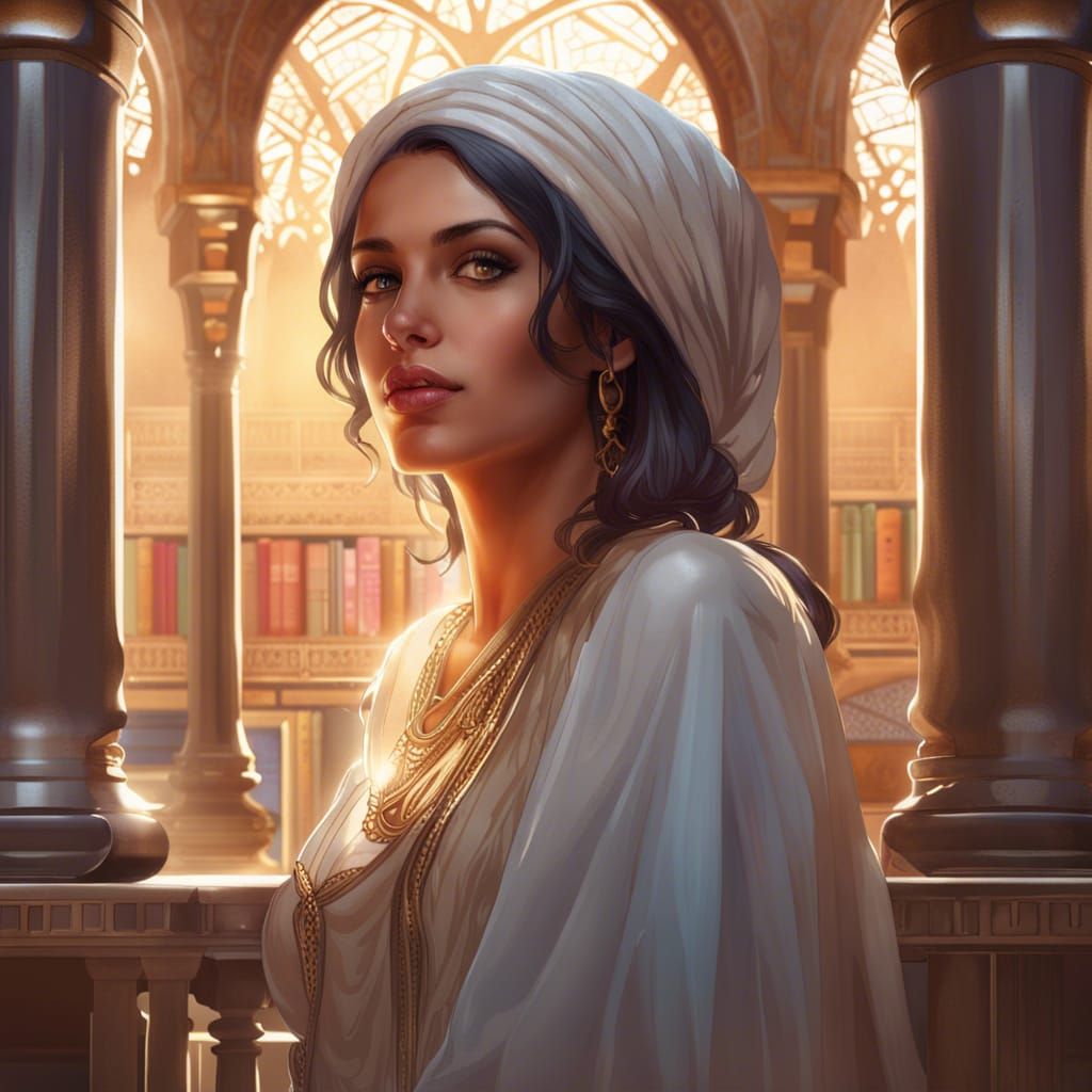 Beautiful Arabian nights librarian - AI Generated Artwork - NightCafe ...