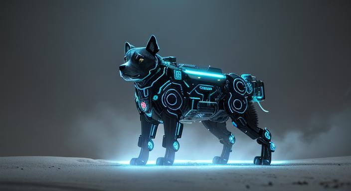 bioluminescent dog - AI Generated Artwork - NightCafe Creator