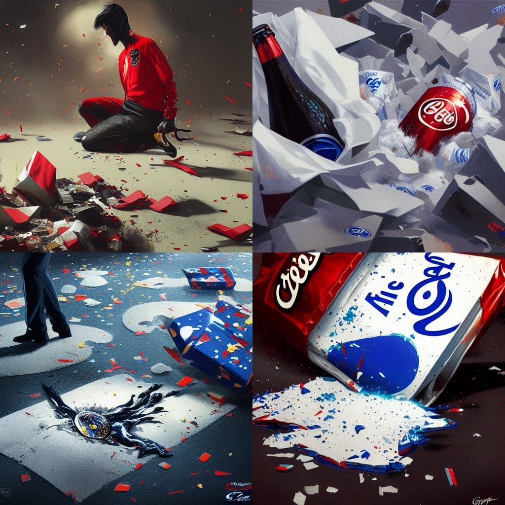 A Gif Rapper Gift Wrapper Lies on the Ground Pepsi Destroys Coca Cola ...