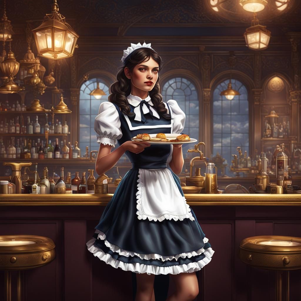 The cover of Maid Magazine shows Jenny Ortega as a French maid in short ...