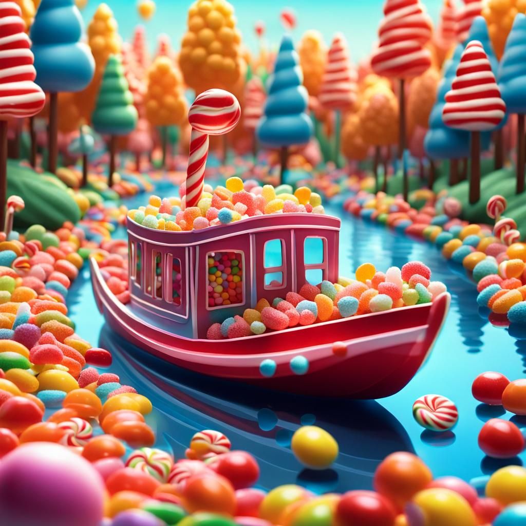 Candy Boat - AI Generated Artwork - NightCafe Creator