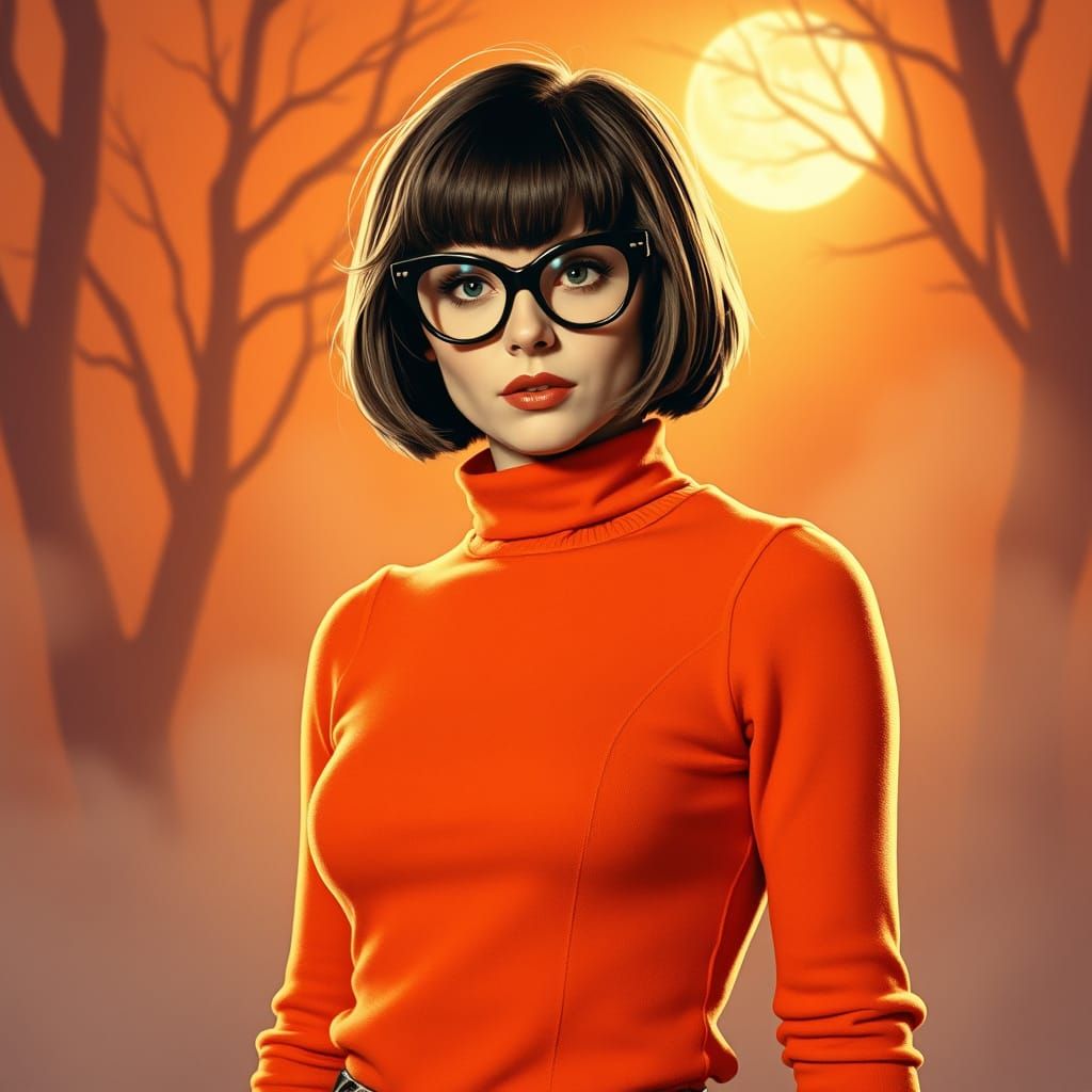 Velma Dinkley in Russ Meyer's Cinematic Style - AI Art