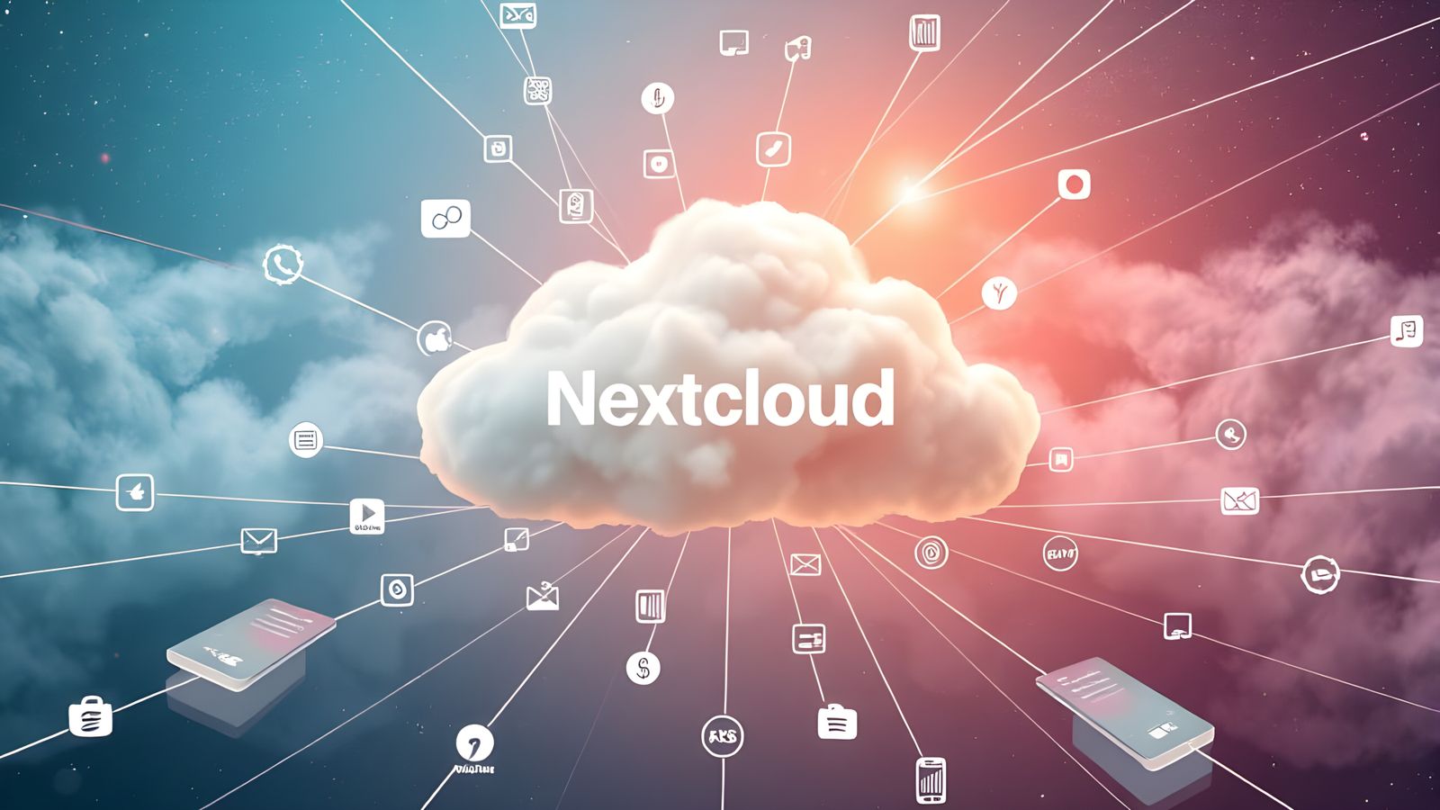 Cloud in Cyberspace with Nextcloud Apps and Device... - AI Art