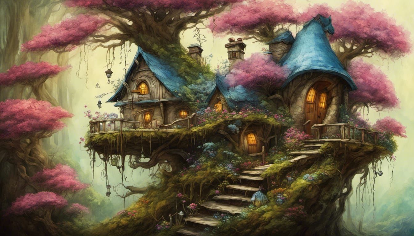 Whimsical Fantasycore Forest Cottage - AI Generated Artwork - NightCafe ...