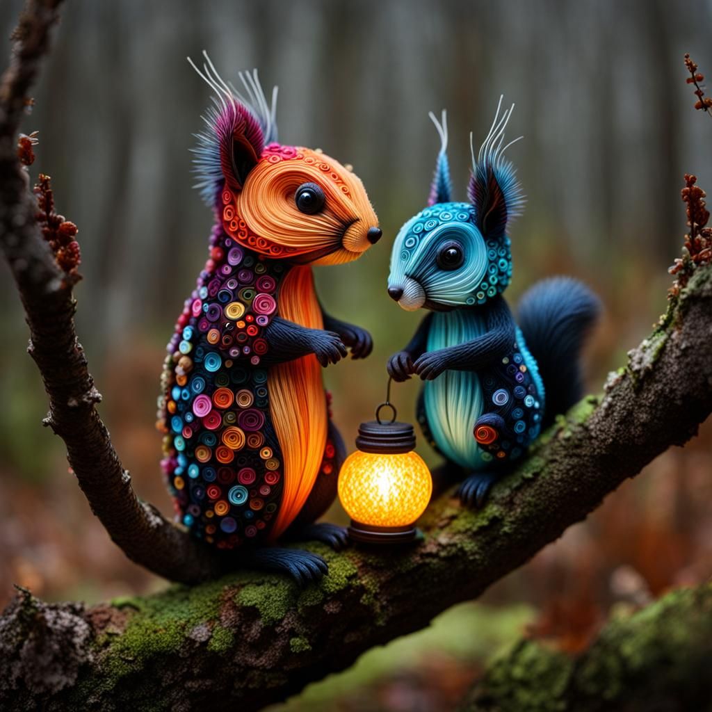 Squirrels - AI Generated Artwork - NightCafe Creator