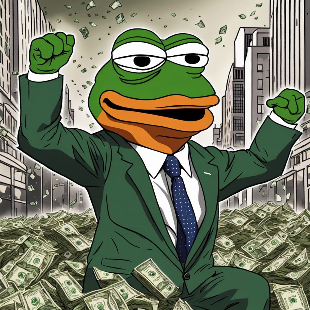 wall street pepe meme explosion - Meme Art of a Financial Fr...