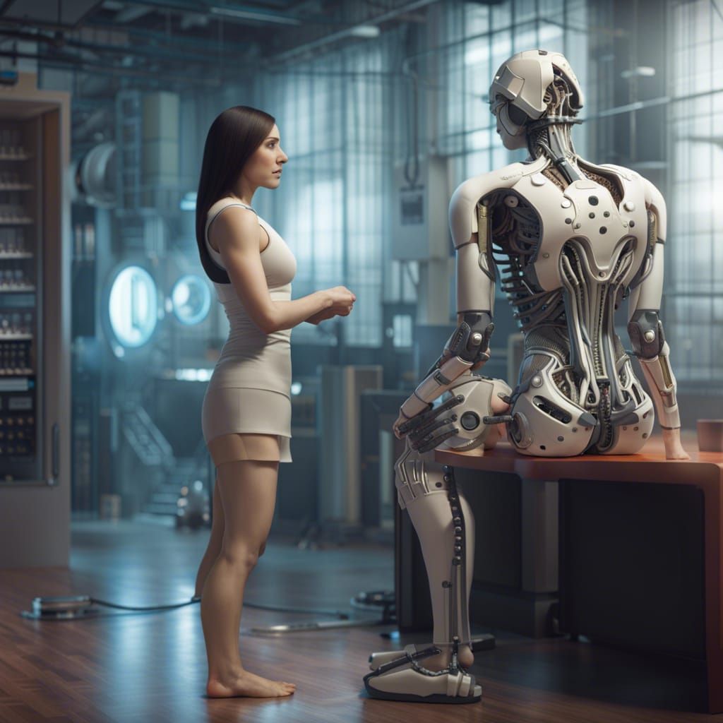 Human fornication from the perspective of a robot - AI Generated Artwork - NightCafe Creator