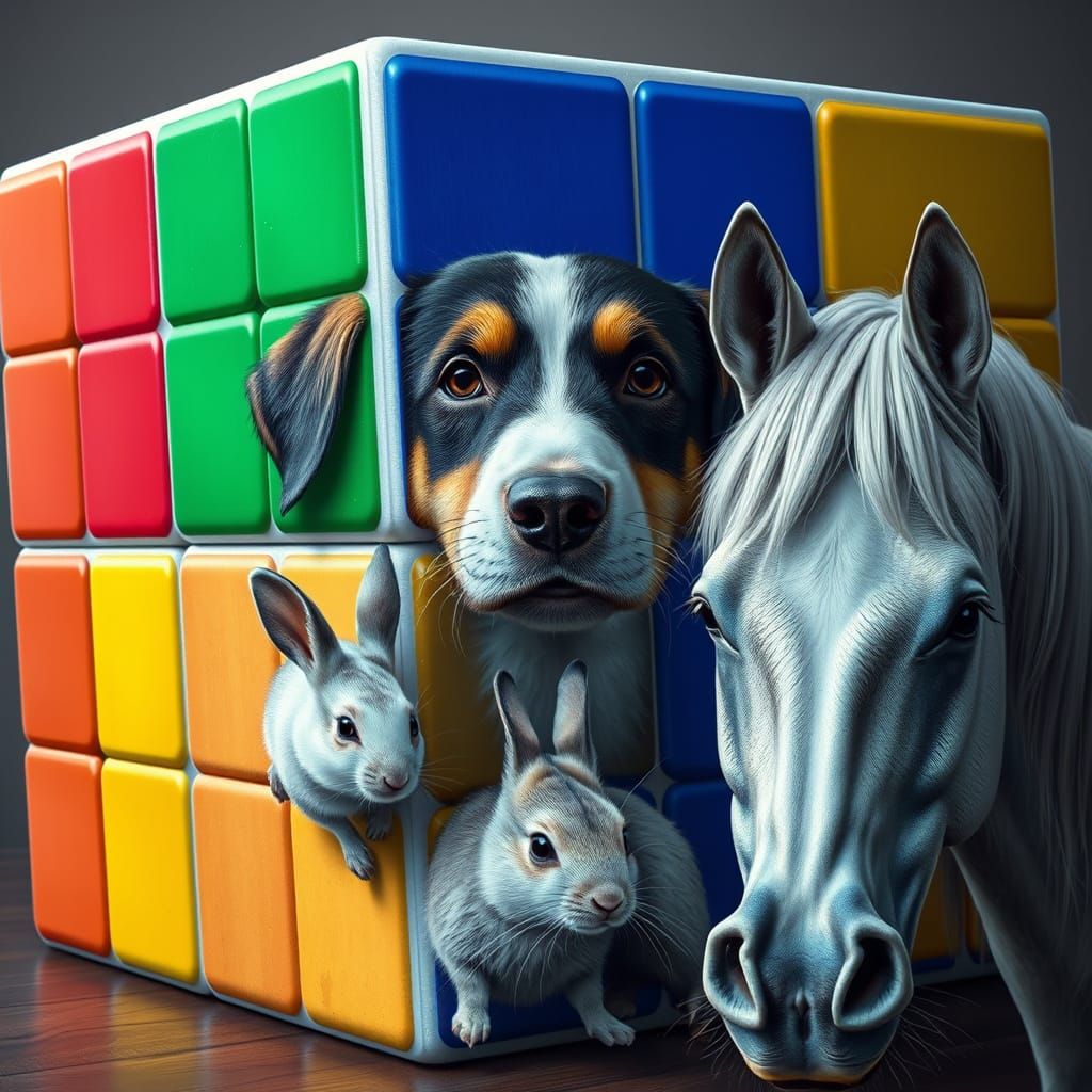 A giant Rubik's cube - Gigantic Rubik's Cube with Hyper-Rea...