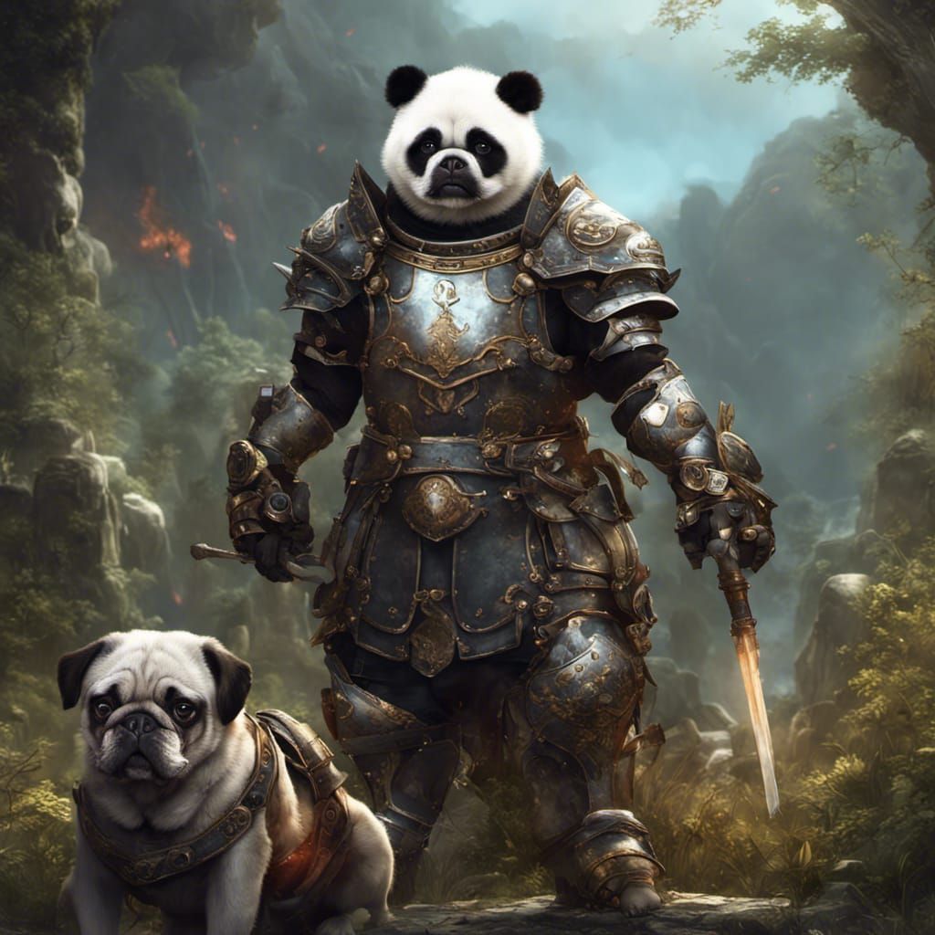 Panda Knight - AI Generated Artwork - NightCafe Creator