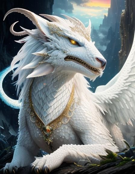 Fierce Wisdom Dragon - AI Generated Artwork - NightCafe Creator