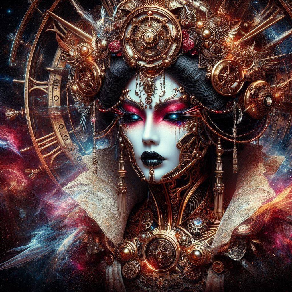 Steampunk Geisha - AI Generated Artwork - NightCafe Creator