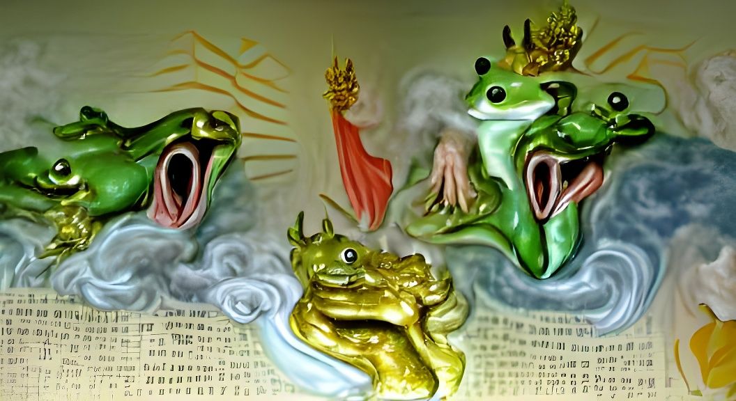 frog like Unclean spirits issuing from the mouths of the dragon, the ...