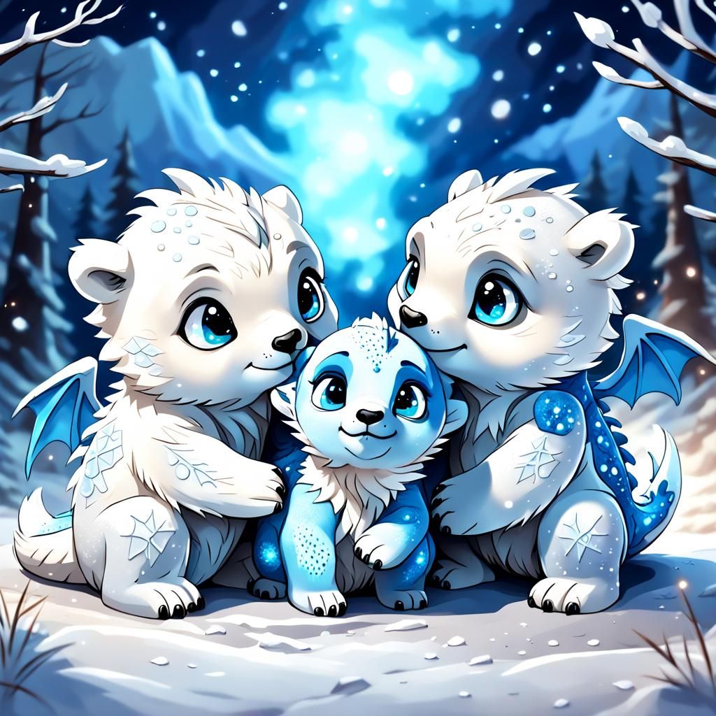 A hyper-realistic digital artwork of an adorable cute friendly mini ...