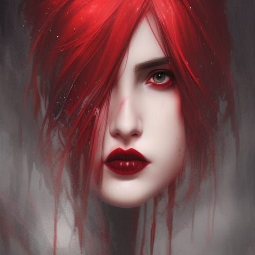 Red girl - AI Generated Artwork - NightCafe Creator