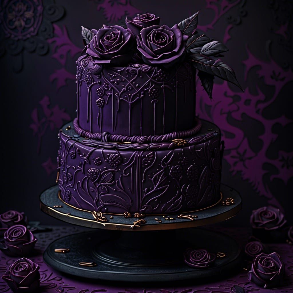 Goth Cake - AI Generated Artwork - NightCafe Creator