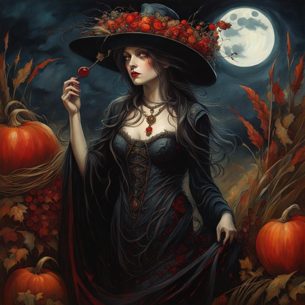 Harvest Witch - AI Generated Artwork - NightCafe Creator