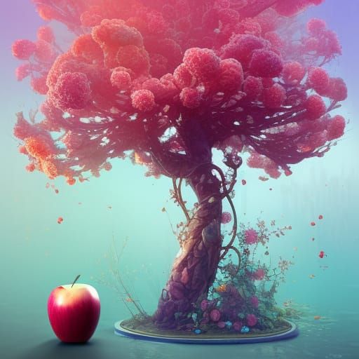 Magic Apple tree - AI Generated Artwork - NightCafe Creator