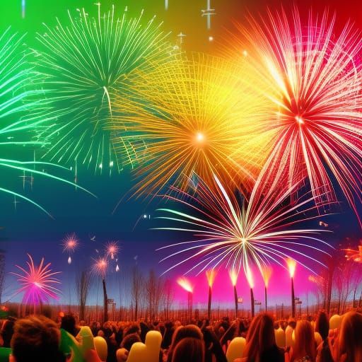 fireworks - AI Generated Artwork - NightCafe Creator
