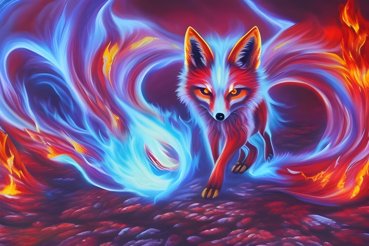 Fire Fox 1 - AI Generated Artwork - NightCafe Creator