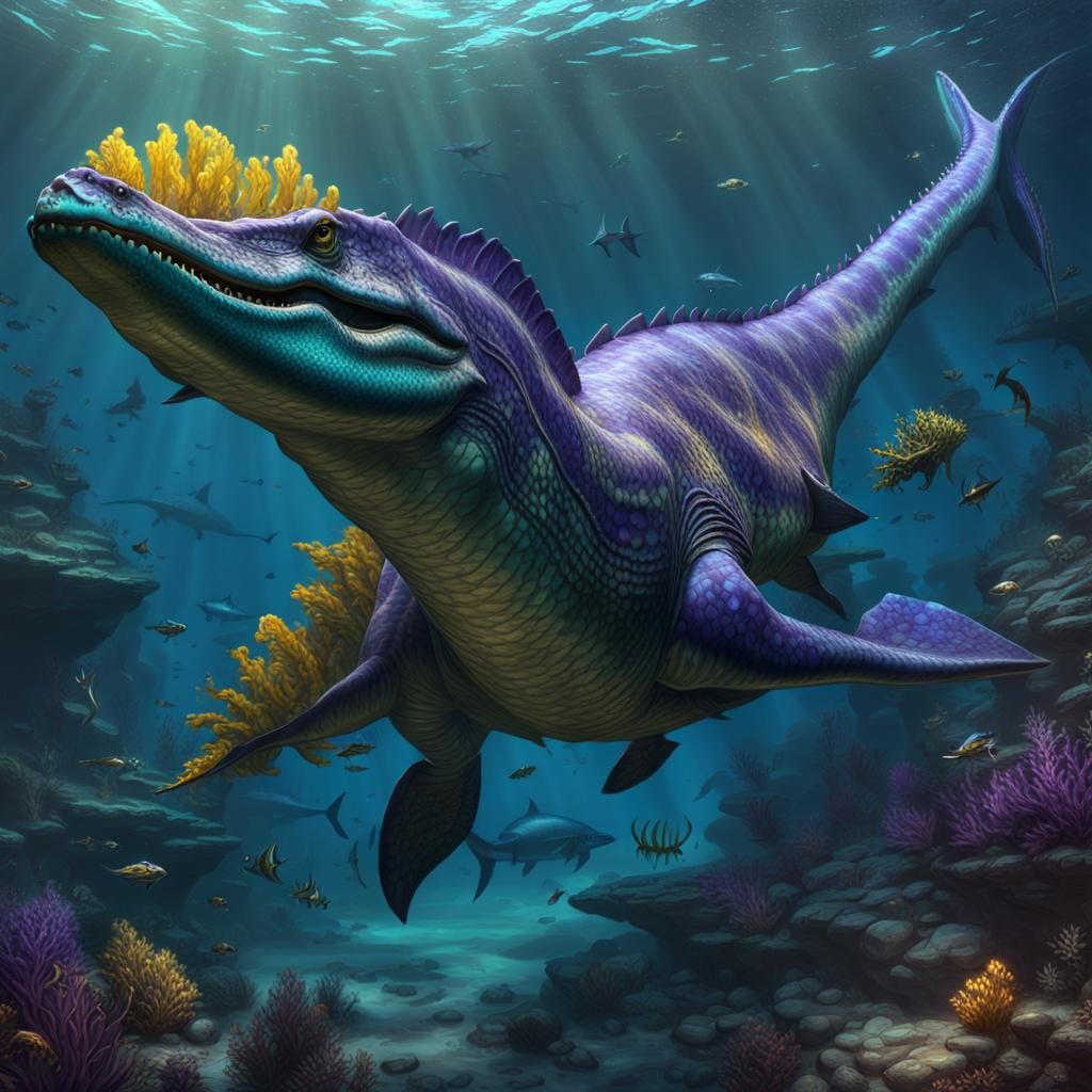 New Plesiosaur/Mosasaur Hybrid That Flies - AI Generated Artwork ...