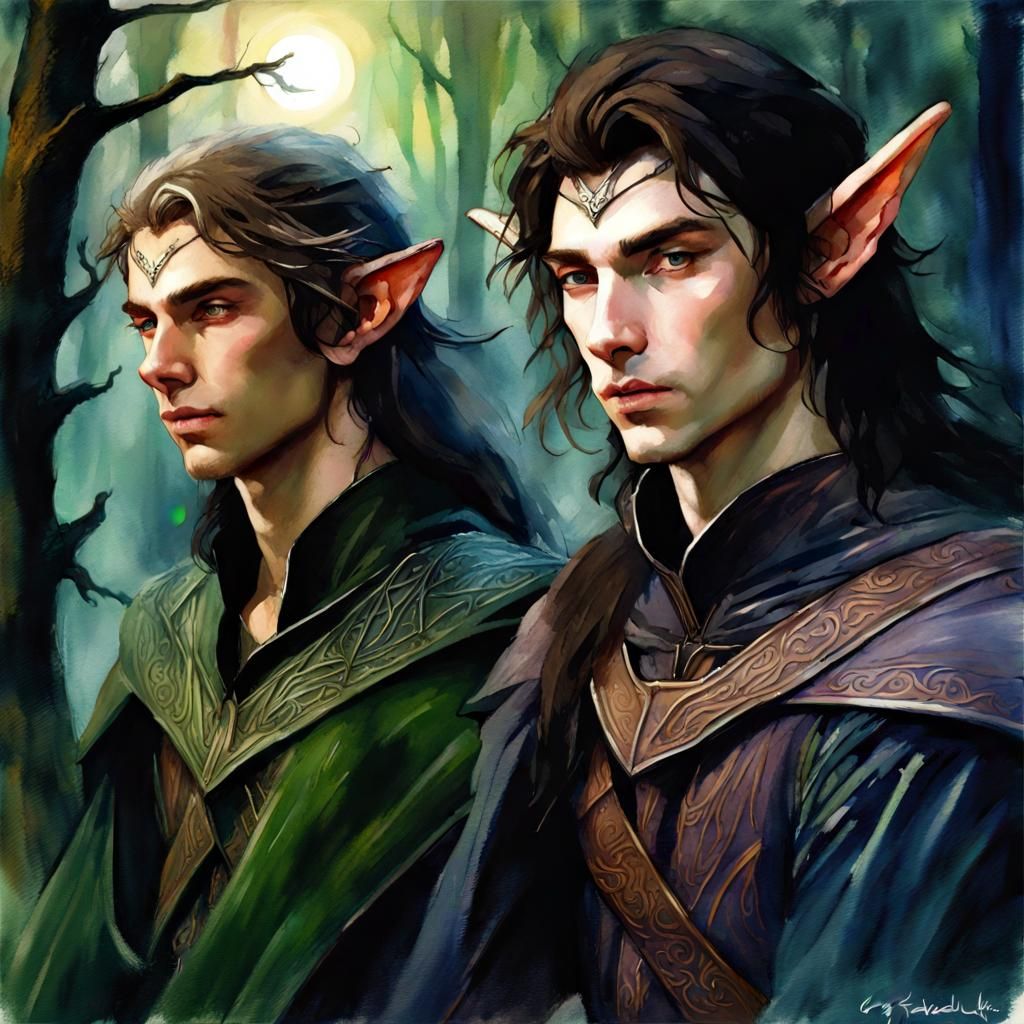 Elladan and Elrohir - AI Generated Artwork - NightCafe Creator